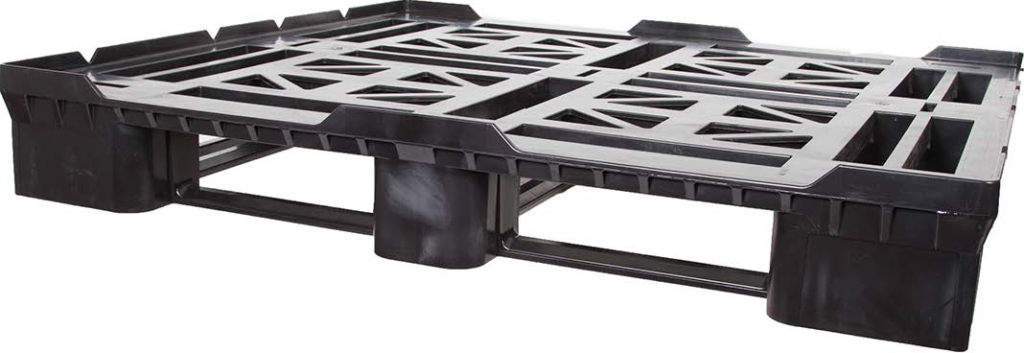 48 x 45 Stackable Drum Pallet with Partial Lip | Plastic Pallet Pros